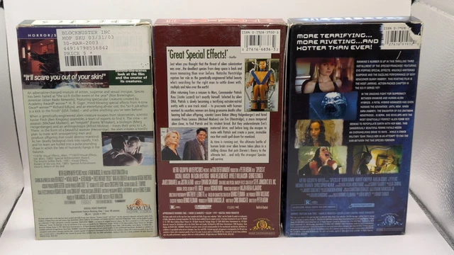 SPECIES 1 2 3 VHS Horror Sci-Fi 90's 1995 Alien Movie Ben Kingsley £19. ...