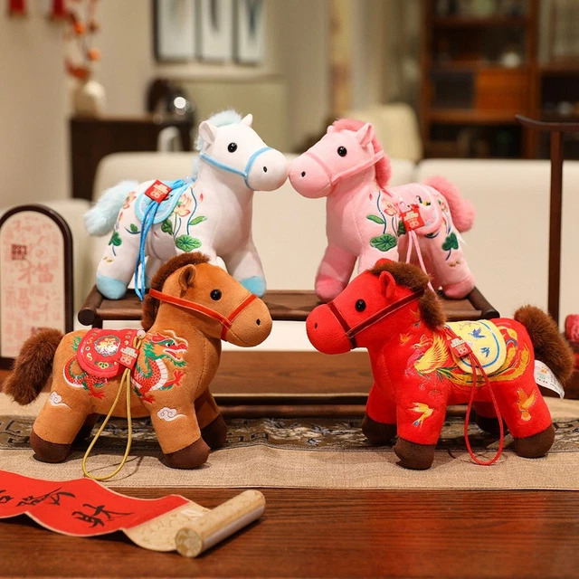 PLUSH YEAR OF The Horse Zodiac Toy With Soft Pp Cotton Fill For Kids ...