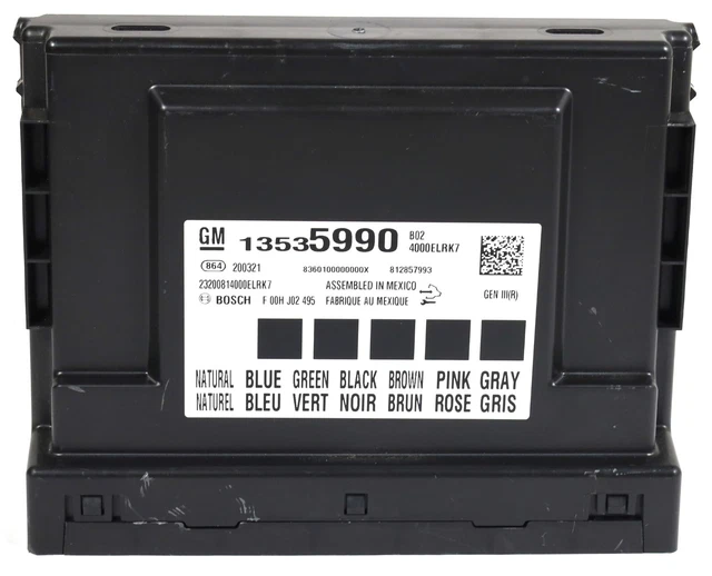 2019-2021 CHEVROLET CAMARO SS ZL1 BCM Body Control Module USED OEM GM ...