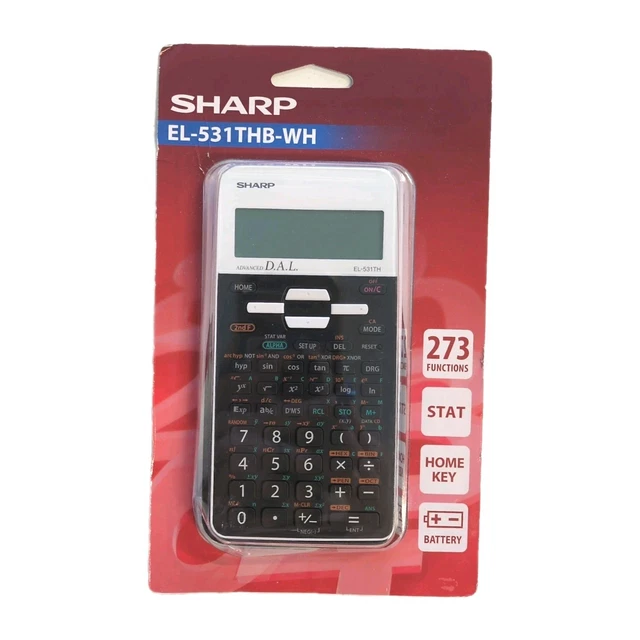 SHARP SCIENTIFIC CALCULATOR EL531THB-WH School Office Work Japan Brand ...