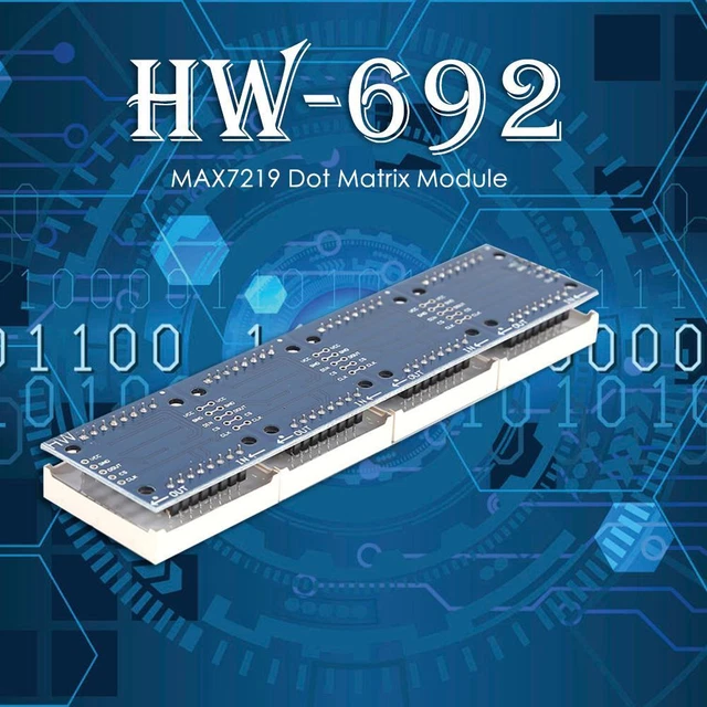 MAX7219 DOT MATRIX Module LED Matrix Display Module 4 In One Display 8× ...