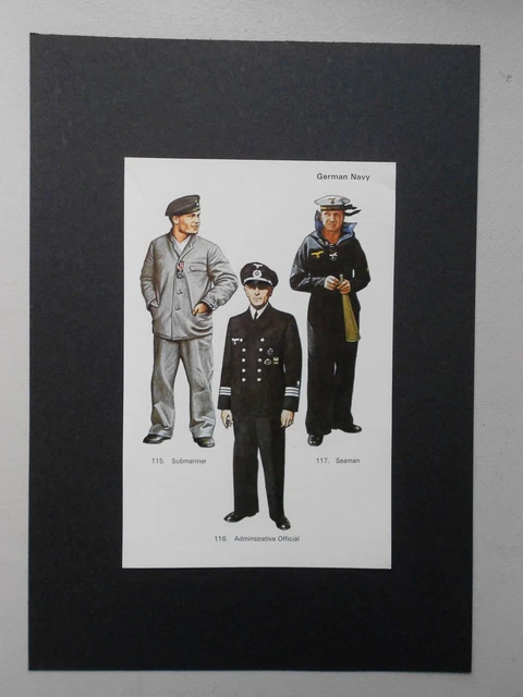VINTAGE MILITARY PRINT- German Uniforms Of The 3Rd Reich 1933-1945 £2. ...