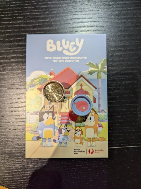 2024 BLUEY 10 Coin Tube and Collectable Folder Set $91.00 - PicClick AU