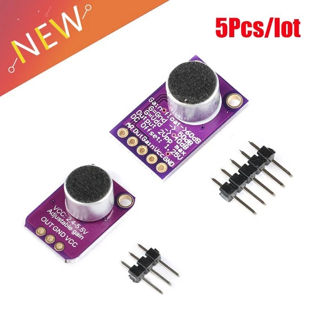 5*MAX9814 MICROPHONE AGC Amplifier Board Sound Sensor Module MAX4466 ...