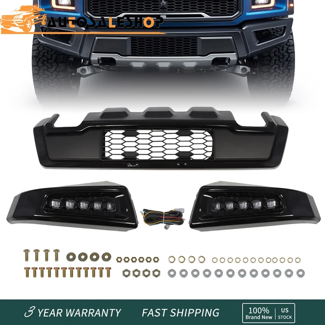 FRONT BUMPER FOR 2015-2017 Ford F150 F-150 Raptor Style W/LED Lights ...