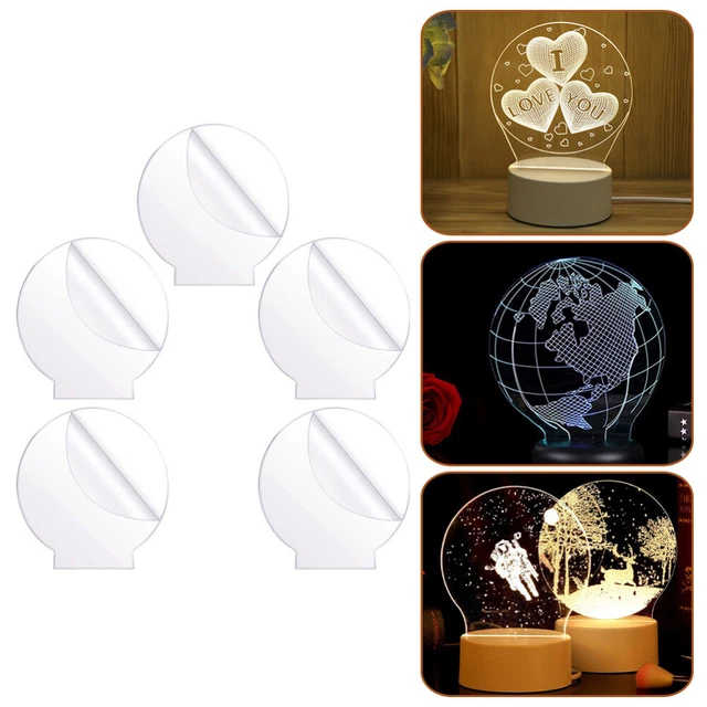 5 PCS CLEAR Acrylic Sheets Transparent Acrylic Sign DIY Light Plate £7. ...