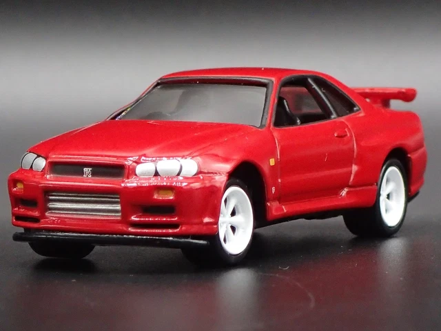1999-2002 NISSAN SKYLINE GTR R34 BNR34 1:64 Miniature de Collection ...