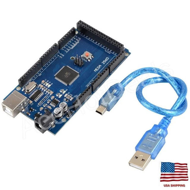MEGA 2560 R3 Board ATmega2560-16AU CH340G for Arduino w/ Free USB cable ...