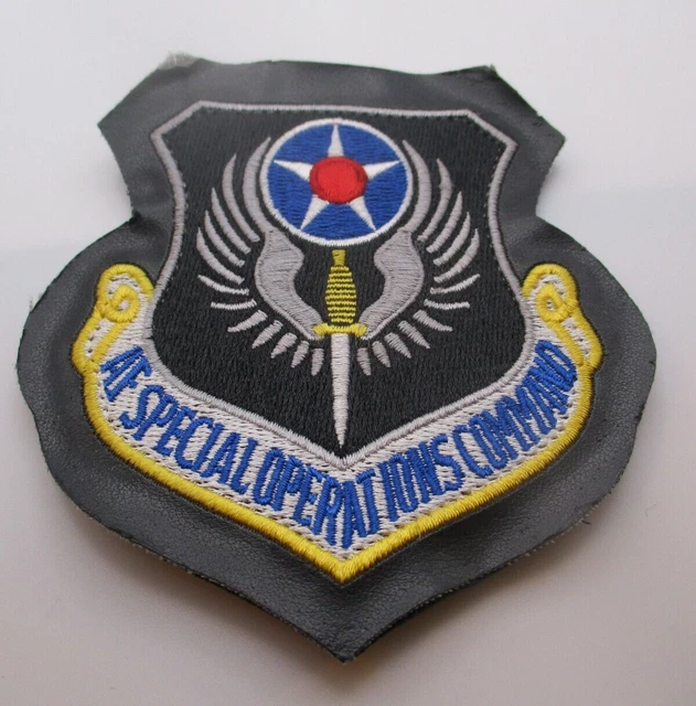 US AIR FORCE Special Operations Command AFSOC Leather Self Attaching ...