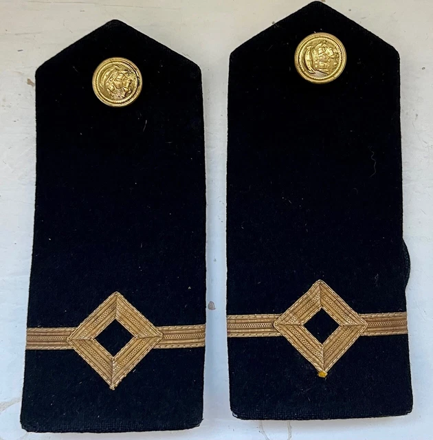 GENUINE WW2 BRITISH Merchant naval Officer rank boards badge Navy MN ...