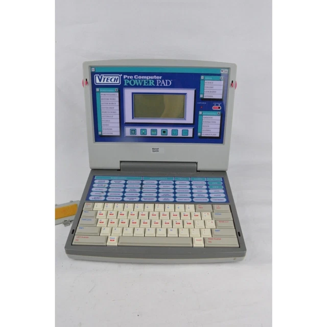 VTECH PRE COMPUTER Power Pad Gray Portable Educational Learning Laptop ...