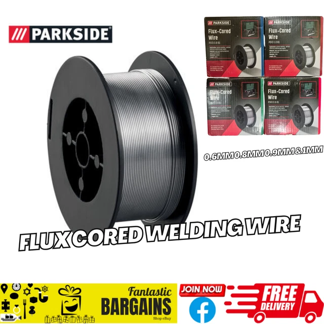 PARKSIDE FLUX CORED Welding Welder Wire Gasless Steel Mig 0.6mm 0.8mm 0 ...
