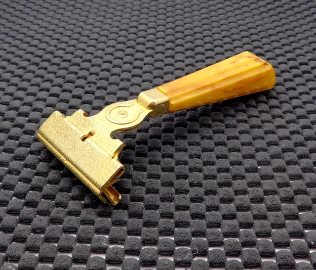 VINTAGE SCHICK INJECTOR TYPE E Single Edge Safety Razor Textured Head ...