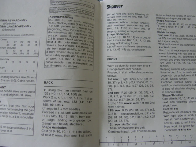 ROBIN KNITTING PATTERN, Men's Slip Over, Sizes 36 - 44 Inch, 1960s ...