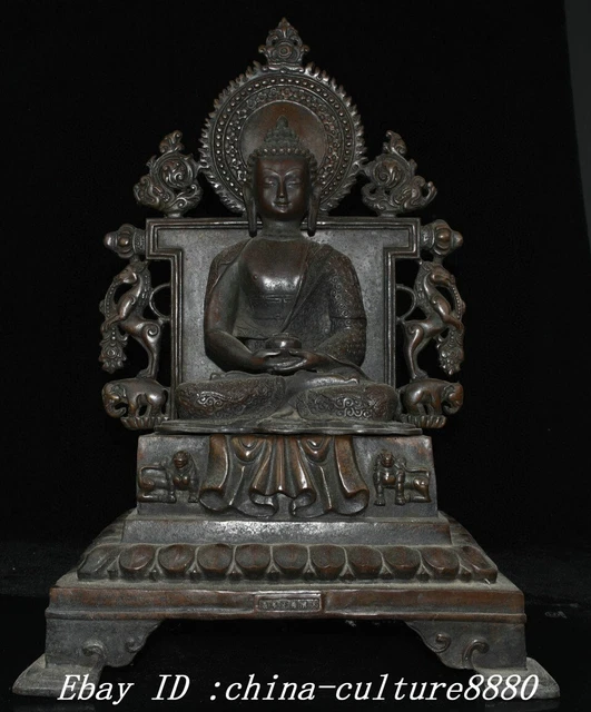21.2 '' VIEUX Bouddha basique Shakyamuni Amida en cuivre violet tibétain EUR 1.176,00 - PicClick FR