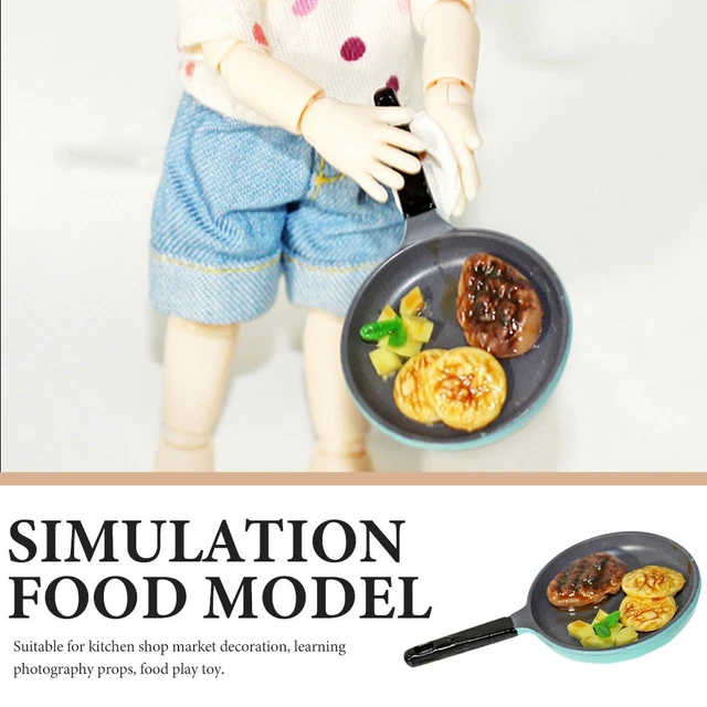 LIFELIKE FOOD REALISTIC Simulation Food Pan Model Play Kitchen Fake ...