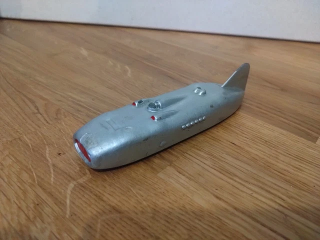 DINKY THUNDERBOLT RACING Car RARE Land Speed Record Silver Toy Vintage ...