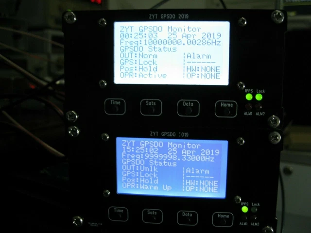 TRIMBLE ZYT-GPSDO-1 OSCILLATORE disciplinato LCD 10 MHz 1PPS OCXO GPS ...