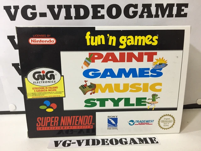 FUN'N GAMES: PAINT Games Music Style ,Super Nintendo, Nuovo EUR 99,90 ...