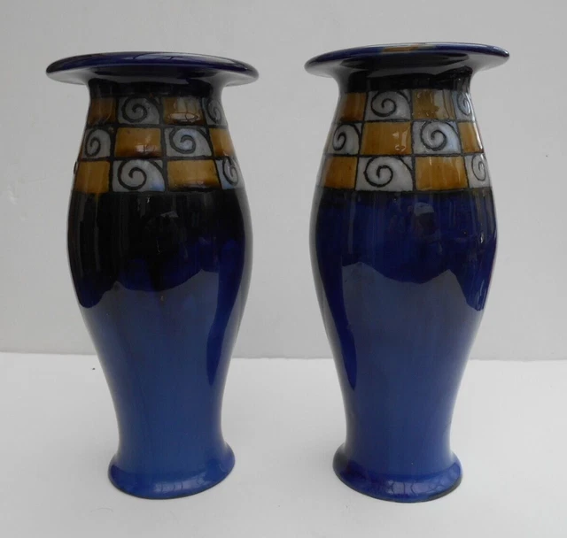 ANTIQUE ROYAL DOULTON Lambeth Vases Jane Hurst Art Deco £220.00 ...