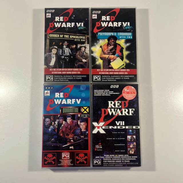RED DWARF 4 VHS Bundle VI Byte One and Two, VII Xtended, V Quarantine ...