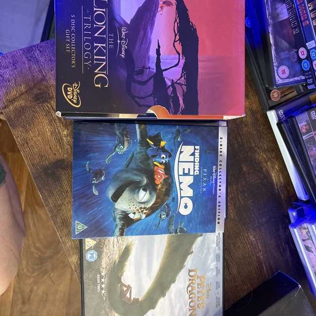 FINDING NEMO/LION KING Collectors DVD’s (7 discs) & Petes Dragon Bundle ...