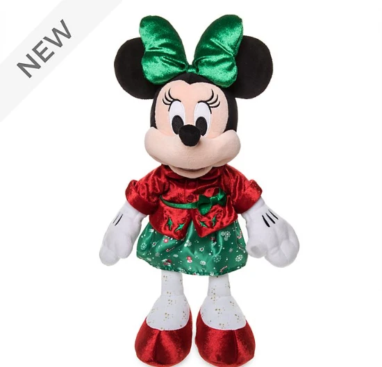 NEW OFFICIAL DISNEY Minnie Mouse Holiday Cheer Christmas Soft Plush Toy ...