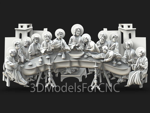 3d Model Stl File For Cnc Router Laser And 3d Printer The Last Supper 6 £