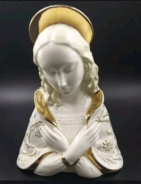 BELLE FIGURINE VINTAGE Lefton porcelaine Madone Vierge Marie - AR 2886 ...