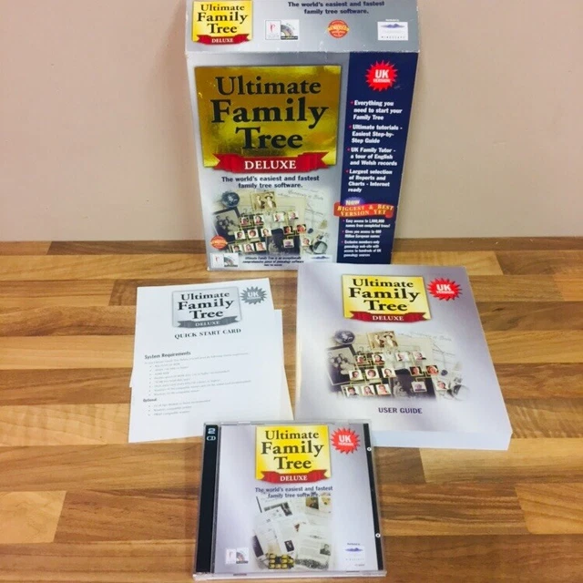 PC CD ULTIMATE Family Tree Deluxe BIG BOX Version Complete Vintage ...