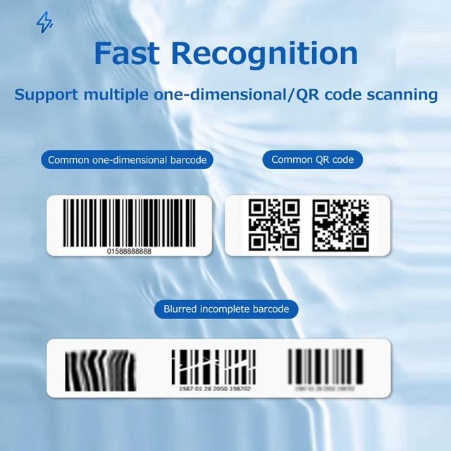 WEARABLE RING TYPE Barcode Scanner USB Wired 2.4G BT Three Mode ...