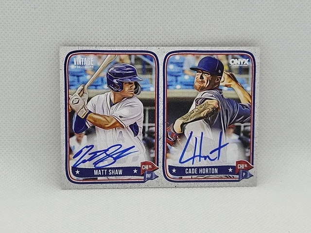 MATT SHAW/CADE HORTON 2024 Onice Vintage ON-CARD BLU INCHIOSTRO DOPPIO ...