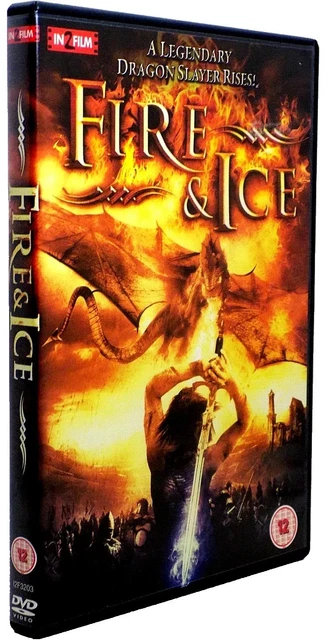 FIRE & ICE DVD (2008) A Legendary Dragon Slayer Rises R2 Amy Acker, Tom ...