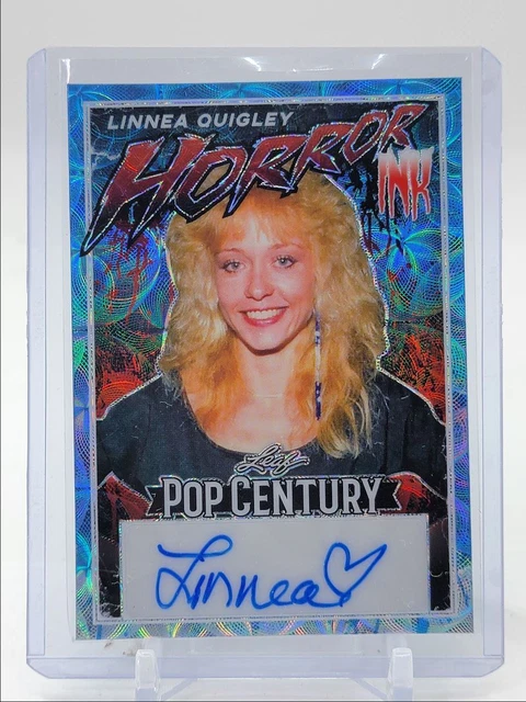 LINNEA QUIGLEY 2024 Feuille Pop Century Horreur Lunette Bleue Auto /10 ...