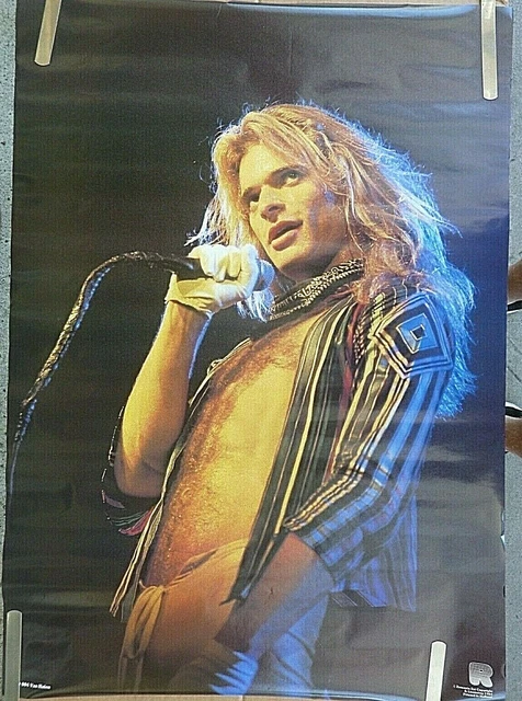 RARE AFFICHE MUSICALE Originale Vintage David Lee Roth Van Halen 1984 ...