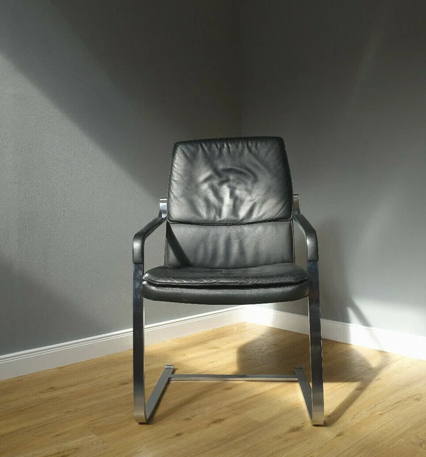 ART COLLECTION WALTER Knoll Freischwinger Sessel Hochlehner Leder Vintage EUR 259,00 - PicClick DE