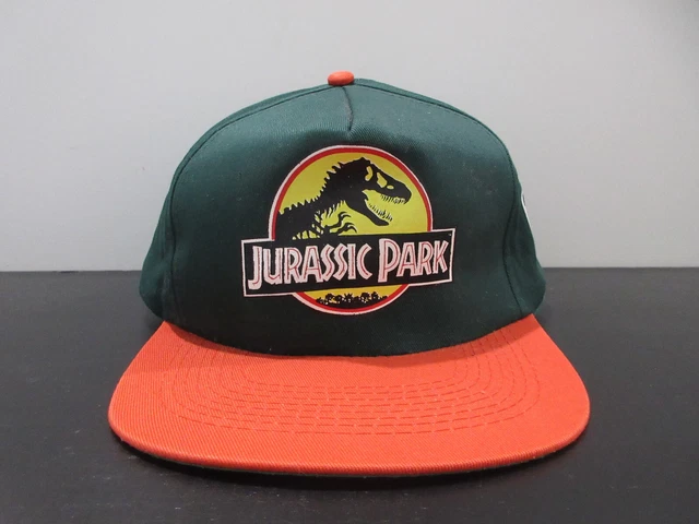 VINTAGE JURASSIC PARK Hat Cap Snap Back Movie TV Show T Rex Dinosaur ...