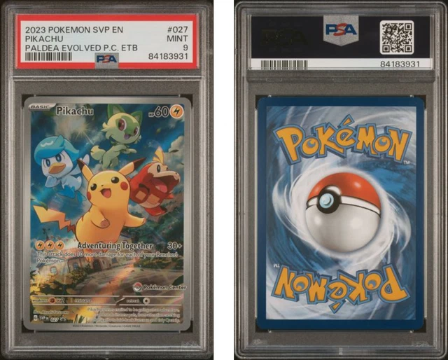 PALDEA EVOLVED Pokemon Center Stamp SVP Pikachu 027 ETB Promo PSA 9 EUR ...