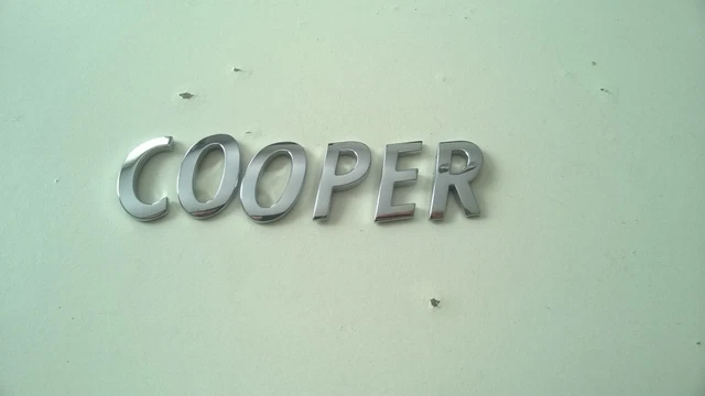 GENUINE MINI COOPER Badge Emblem Decal Letters Mini Boot Lid Tailgate ...