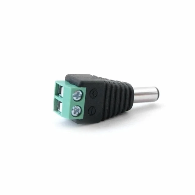 MALE DC CCTV Power Balun Connecteur Adaptateur Prise Jack Douille Câble ...