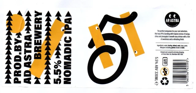 SCOTLAND - BEER Can Sticker Label - Ad Astra - Nomadic IPA £2.49 ...