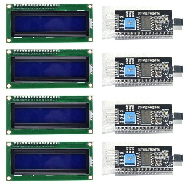 SCHERMO RETROILLUMINAZIONE BLU 1602 caratteri LCD2004 IIC I2C per ... SCHERMO RETROILLUMINAZIONE BLU 1602 caratteri LCD2004 IIC I2C per ...