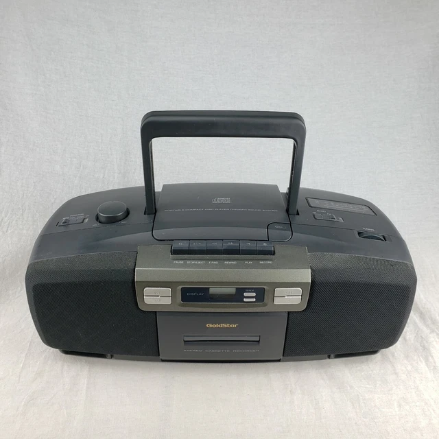 RARE VINTAGE 322A Goldstar AM/FM Radio CD Player Cassette Player Stereo ...