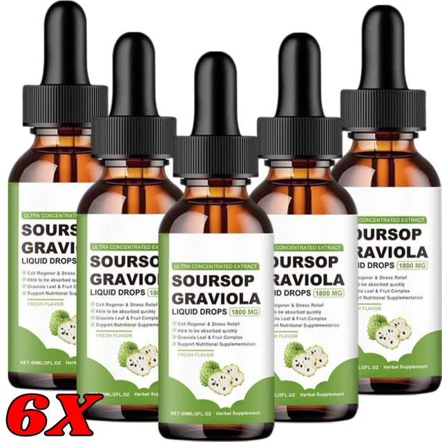 100% PURE-ORGANIC-SOURSOP EXTRACT,TINDEDLY Soursop Graviola-Liquid ...
