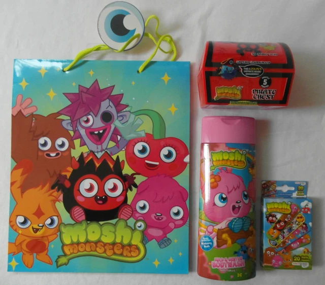 MOSHI MONSTERS - Shower Gel, Plasters, Pirate Chest, Gift Bag £13.00 ...