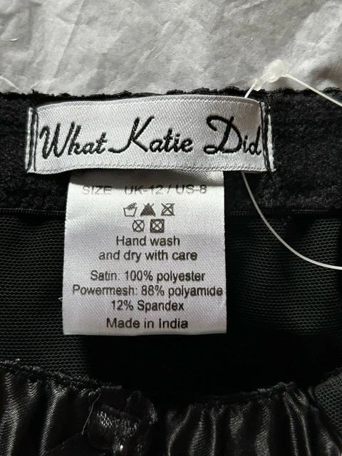 WHAT KATIE DID Black Glamour Girdle - UK 12 - New With Tags - Burlesque ...