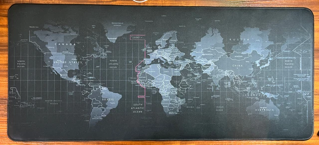 LARGE COMPUTER MOUSE Pad World Map Gaming Mouse Pad Keyboard Desk ...