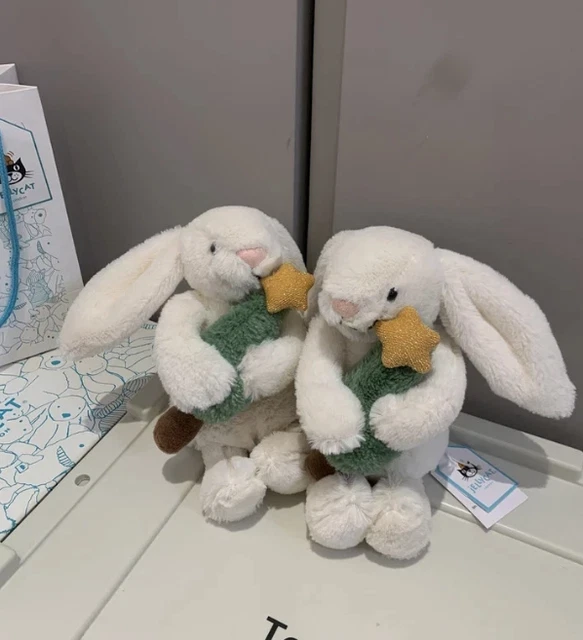 JELLYCAT BASHFUL BUNNY with Tree - Christmas Plush Gift, Easter Stuffed ...