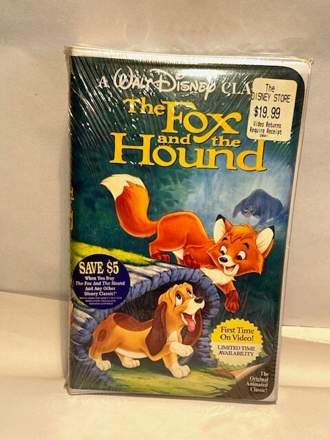 1994 WALT DISNEY'S The Fox And The Hound VHS- Factory Sealed Black ...