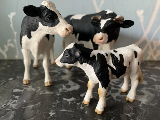 SCHLEICH ANIMALS COW Bull Calf Family Ref Dg11 (1) Collectables £19.99 ...